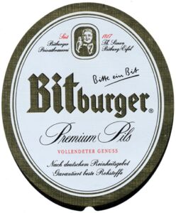Drink Label: Bitburger Premium Pils (Bitburger Braugruppe GmbH, Germany ...