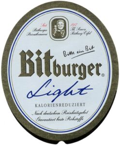 Drink Label: Bitburger Light (Bitburger Braugruppe GmbH, Germany ...