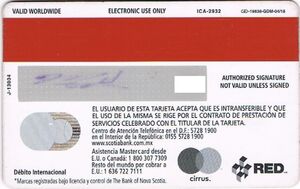 Bank Card: Scotia Card (Scotiabank, MexicoCol:MX-MC-0016.07