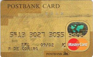 Tarjeta de Banco: Postbank Card (Postbank, Países BajosCol:NL-MC-0036