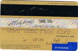 Bank Card: Postbank Card (Postbank, NetherlandsCol:NL-MC-0036