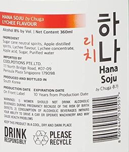 Drink Label: Hana Soju Lychee (Chuga, Korea, SouthCol:KR-CIDER-000007