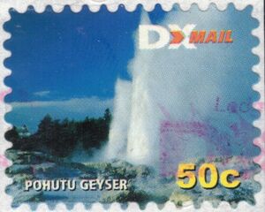Stamp: Pohutu Geyser (New Zealand: Private Post Offices(DX Mail) Col:NZ ...