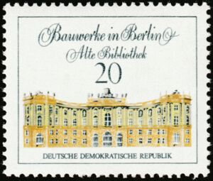 Stamp: Old Library (built 1774-1780) (Germany, Democratic Republic (DDR ...