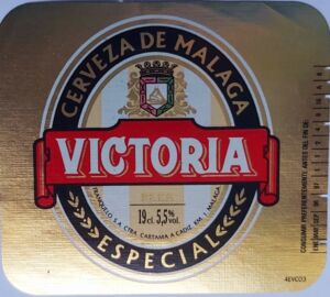 Drink Label: Victoria Beer (Cerveza De Malaga closed, SpainCol:ES-BEER ...