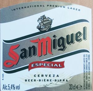 Drink Label: San Miguel Especial (San Miguel Fábricas de Cerveza y ...