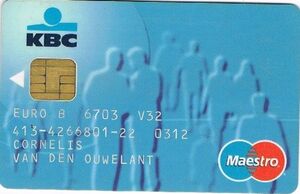 Tarjeta de Banco: Kbc (KBC - CBC, BélgicaCol:BE-MS-0017.05