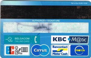 Tarjeta de Banco: Kbc (KBC - CBC, BélgicaCol:BE-MS-0017.05