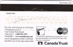 Bank Card: Access Card Temporary (TD Canada Trust / The Toronto ...