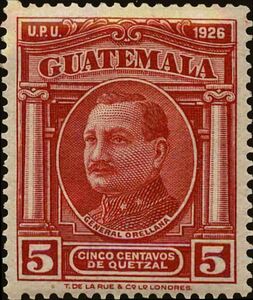 Stamp: José María Orellana Pinto (1872-1926), 15th President (Guatemala ...