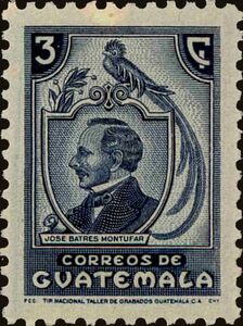 Stamp: José Batres Montúfar (1809–1844) (Guatemala(José Batres Montúfar ...