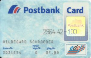 Bank Card: Postbank - Card (Postbank, Germany, Federal RepublicCol:DE ...