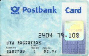 Bankkarte: Postbank - Card (Postbank, Deutschland, BundesrepublikCol:DE ...