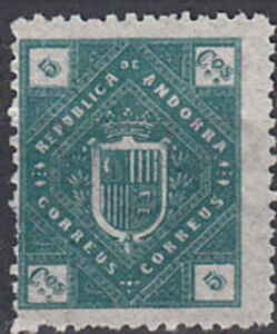 Stamp: Coat of arms from Andorra (Andorra, Spanish Administration(Coat ...