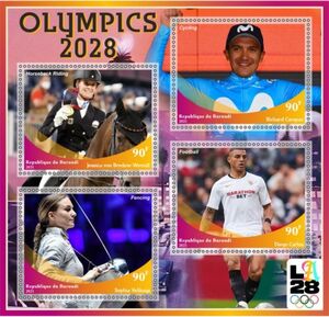 Stamp: Sports Summer Olympics 2028 in Los Angeles (Burundi: Illegal ...