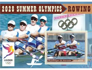 Stamp: Sports Summer Olympics 2028 in Los AngelesRowing (Burundi ...