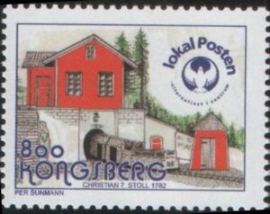 Stamp: Mining train at Kongens Gruve (Norway: Private Post Offices ...