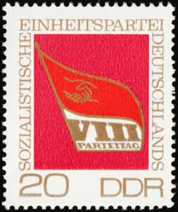 Postimerkki: Emblem of the Party Congress (Saksa, Demokraattinen ...