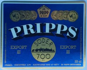 Drink Label: Pripps Export III (Pripps Bryggerier, SwedenCol:SE-BEER-000287