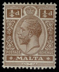 Stamp: King George V (1865-1936) (Malta(Definitives 1914-1921: King ...