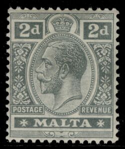 Stamp: King George V (1865-1936) (Malta(Definitives 1914-1921: King ...
