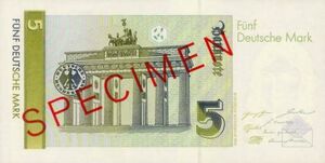 Banknote: 5 Deutsche Mark (Germany, Federal Republic(1989-1999 Issue ...