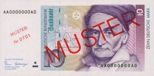 Banknote: 10 Deutsche Mark (Germany, Federal Republic(1989-1999 Issue ...