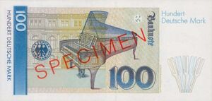 Banknote: 100 Deutsche Mark (Germany, Federal Republic(1989-1999 Issue ...