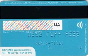 Bank Card: MLP Mastercard (MLP Finanzdienstleistungen AG, Germany ...