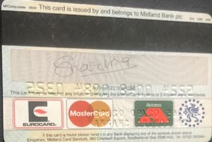 Bank Card: Midland Card Care (Midland Bank, United Kingdom of Great ...
