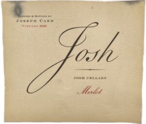 Etiqueta de bebida: Josh Merlot (Joseph Carr - Josh Cellars, Estados ...