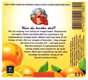 Drink Label: Nikoline Appelsin (Royal Unibrew, DenmarkCol:DK-SODA-000103