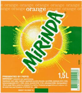 Drink Label: Mirinda (Royal Unibrew, DenmarkCol:DK-SODA-000112
