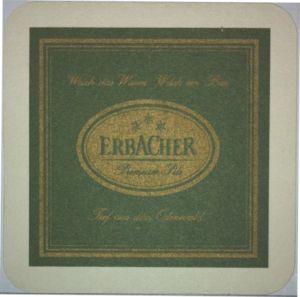 Beer Coaster: Erbacher (Erbacher Brauhaus J. Wörner & Söhne KG, Germany ...