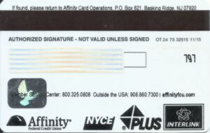 Bank Card: Affinity Federal Credit Unión (Franklin Mint Federal Credit ...