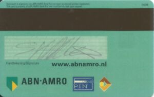 Bank Card: ABN AMRO Spaarpas (ABN-AMRO Bank, NetherlandsCol:NL-GM-0017.02