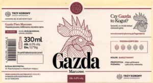 Drink Label: Gazda Marcowe (Trzy Korony, PolandCol:PL-BEER-011235
