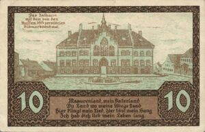Banknote: 10 Pfennig (German Notgeld(Johannisburg) GrM:662.2a-2/2
