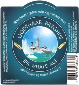 Drink Label: Godthaab Bryghus Ipa Whale Ale (Nuuk Imeq A/S ...