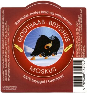 Drink Label: Godthaab Bryghus Moskus (Nuuk Imeq A/S, GreenlandCol:GL ...