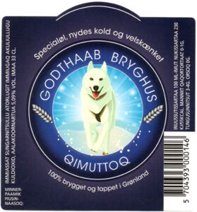 Drink Label: Godthaab Bryghus Qimuttoq (Nuuk Imeq A/S, GreenlandCol:GL ...