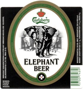 Drink Label: Carlsberg Elephant Beer (Nuuk Imeq A/S, GreenlandCol:GL ...