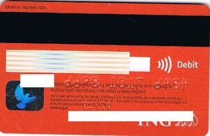 Bank Card: VISA Debit - ING Bank (ING Bank Śląski SA, PolandCol:PL-VI-0793