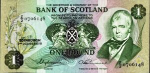 Banknote: 1 Pound Sterling (Scotland(Bank of Scotland 1970-1990 Issue ...