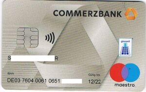 Bank Card: Commerzbank (Commerzbank, Germany, Federal RepublicCol:DE-MS ...