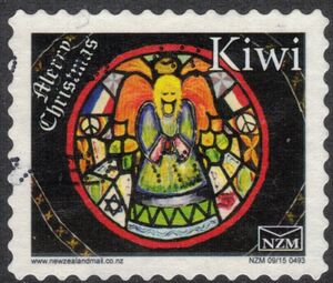 Stamp: Merry Christmas, Angel - Small Format (New Zealand: Private Post ...