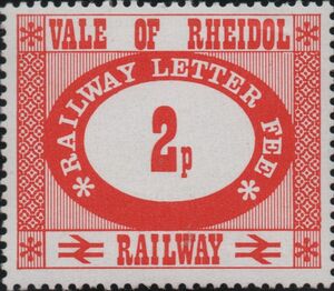 Stamp: Railway Letter Fee 2p (United Kingdom: Private Post Offices ...