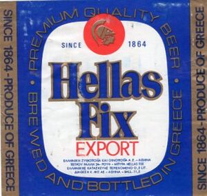 Drink Label: Hellas Fix Export (Hellenic Brewing - Winnery S.A, GreeceCol:GR-BEER-001441