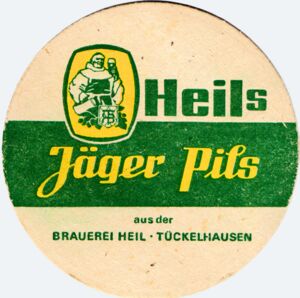 Beer Coaster: Heil Jäger Pils (Brauerei Heil, Germany, Federal ...