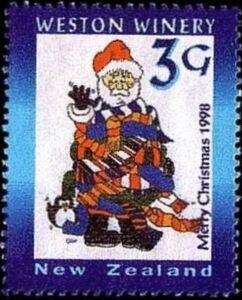 Stamp: Christmas 1998 (New Zealand: Private Post Offices(Wine Post) Col ...